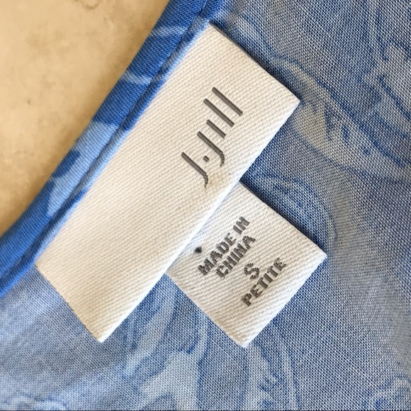 J. Jill | Tops | J Jill Blue Floral Sleeveless Tank Tunic Top Ps | Poshmark